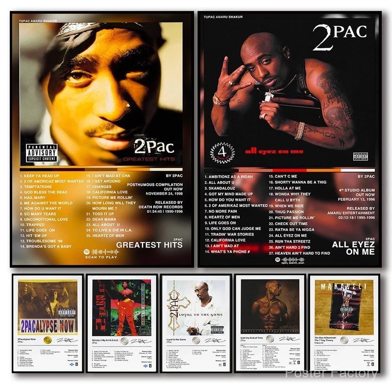 2Pac Capa de Álbum de Música Imagens Estéticas Pop Hip Hop Rapper Tupac ...