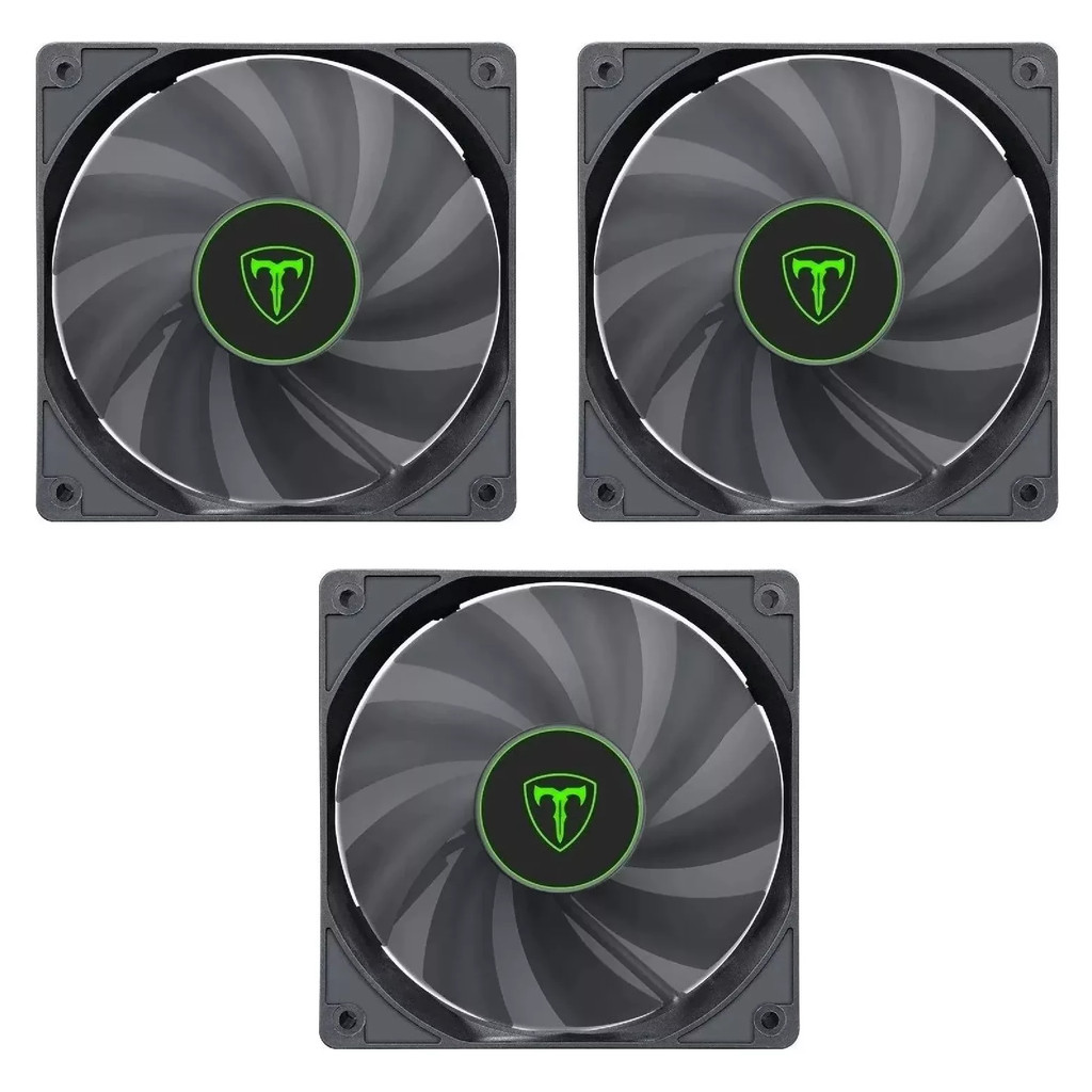 Kit com 3 Fans Gamer 120mm Preto Sem LED | Shopee Brasil