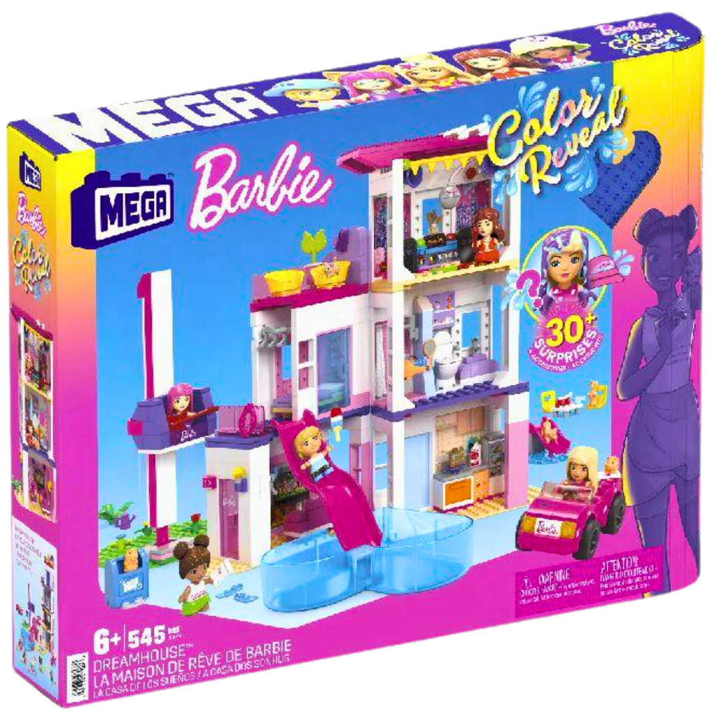 Mega Blocks Barbie Color Reveal Dreamhouse Mattel | Shopee Brasil