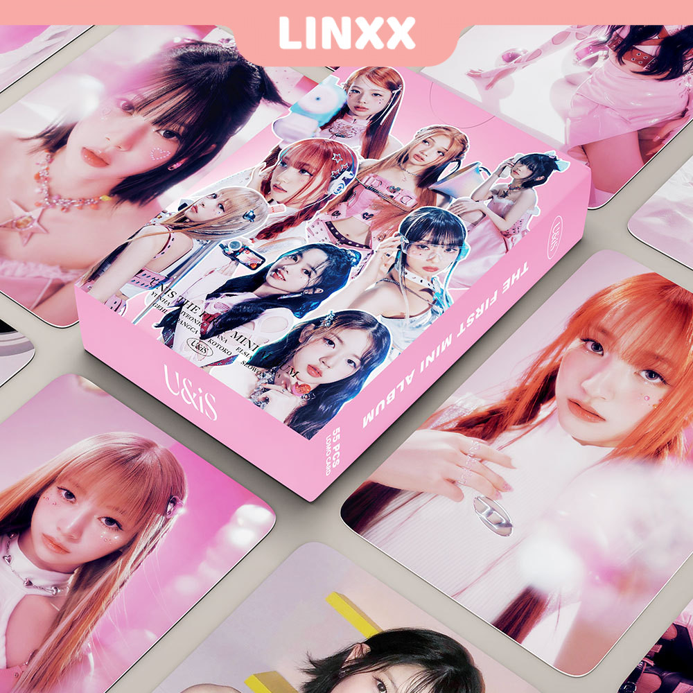 LINXX 55 Pcs UNIS Álbum Lomo Card Kpop Photocards Série Cartões Postais ...