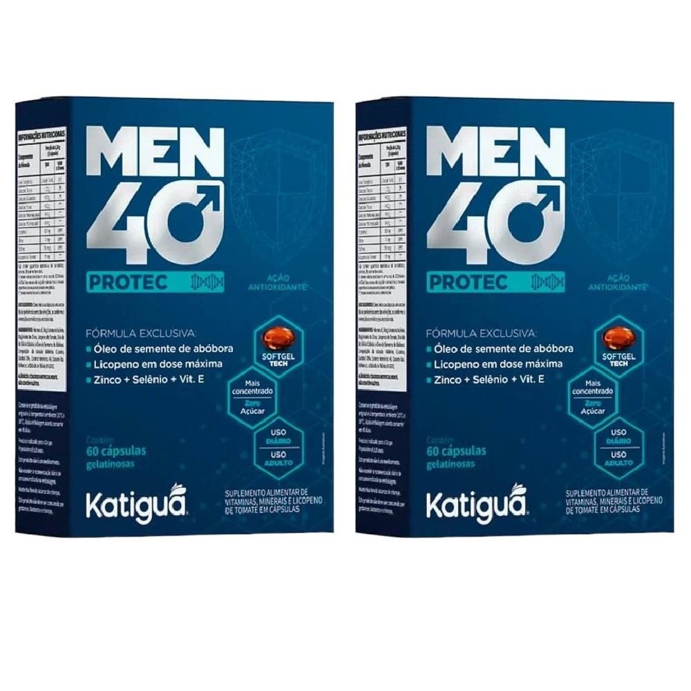 Kit Men 40 Protec Katigua Com 2 Caixas De 60 Cápsulas Cada | Shopee Brasil