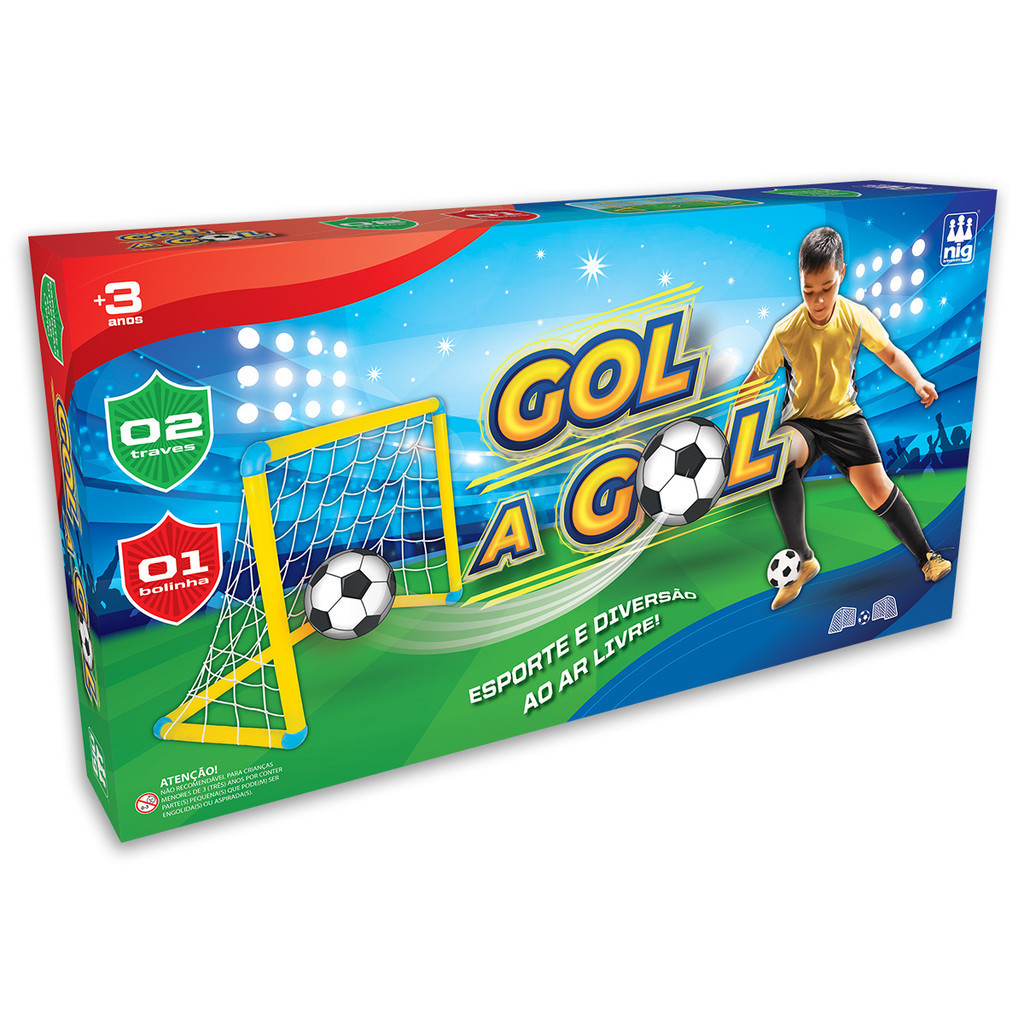 Golzinho Infantil Gol A Gol Kit De Futebol Mini Trave 2 Traves Com Bola ...