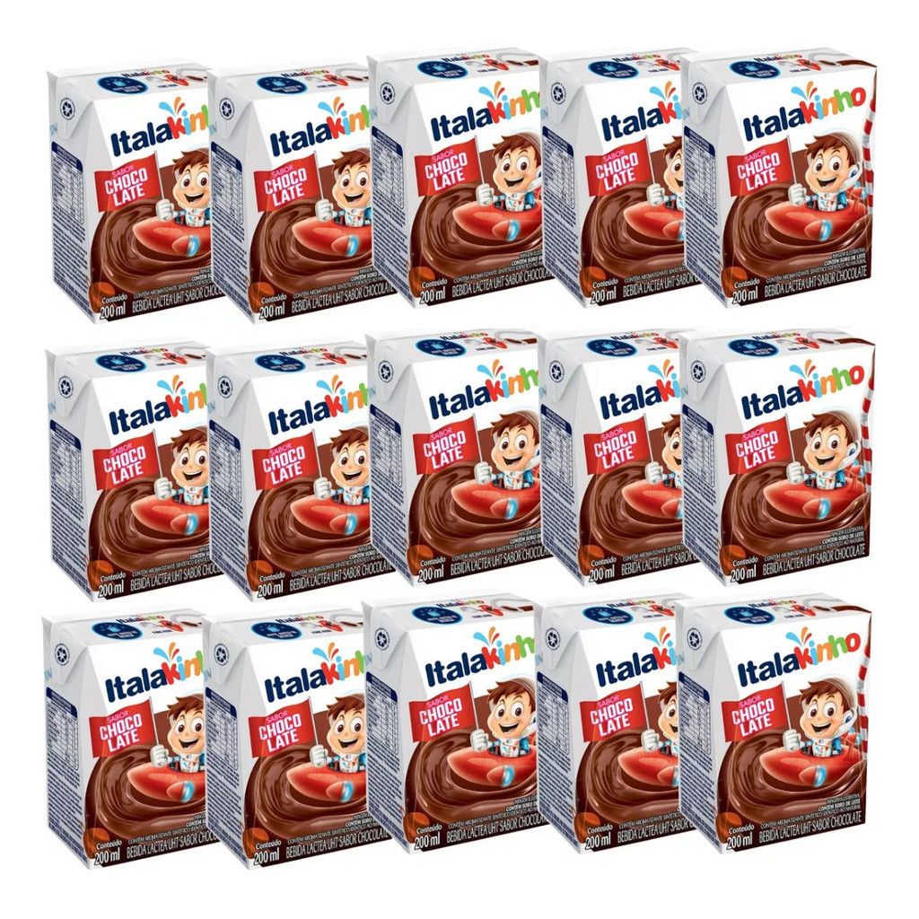 Caixa 24 Achocolatado Pronto Italakinho Bebida Lactea 200ml | Shopee Brasil