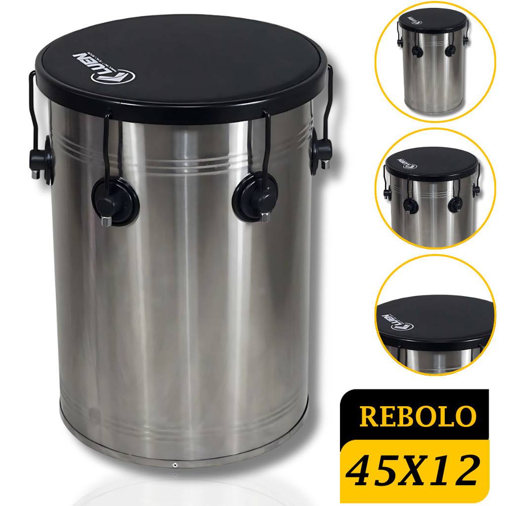 Rebolo 45x12 Inox Escovado com Ferragem Preta e Pele Korino – 6 ...