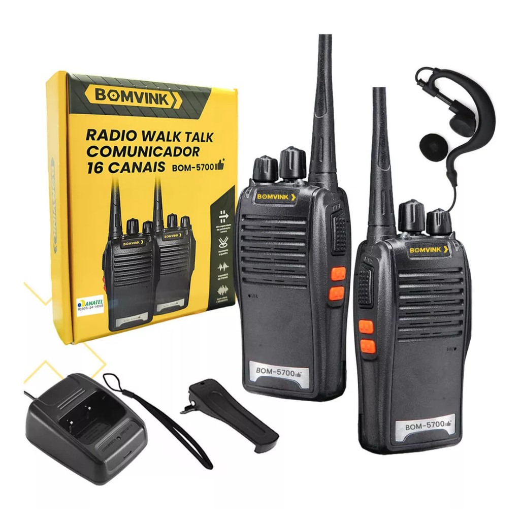 Kit 2 Rádios Walk Talk Comunicador 16ch Ht Uhf 400-470mhz | Shopee Brasil