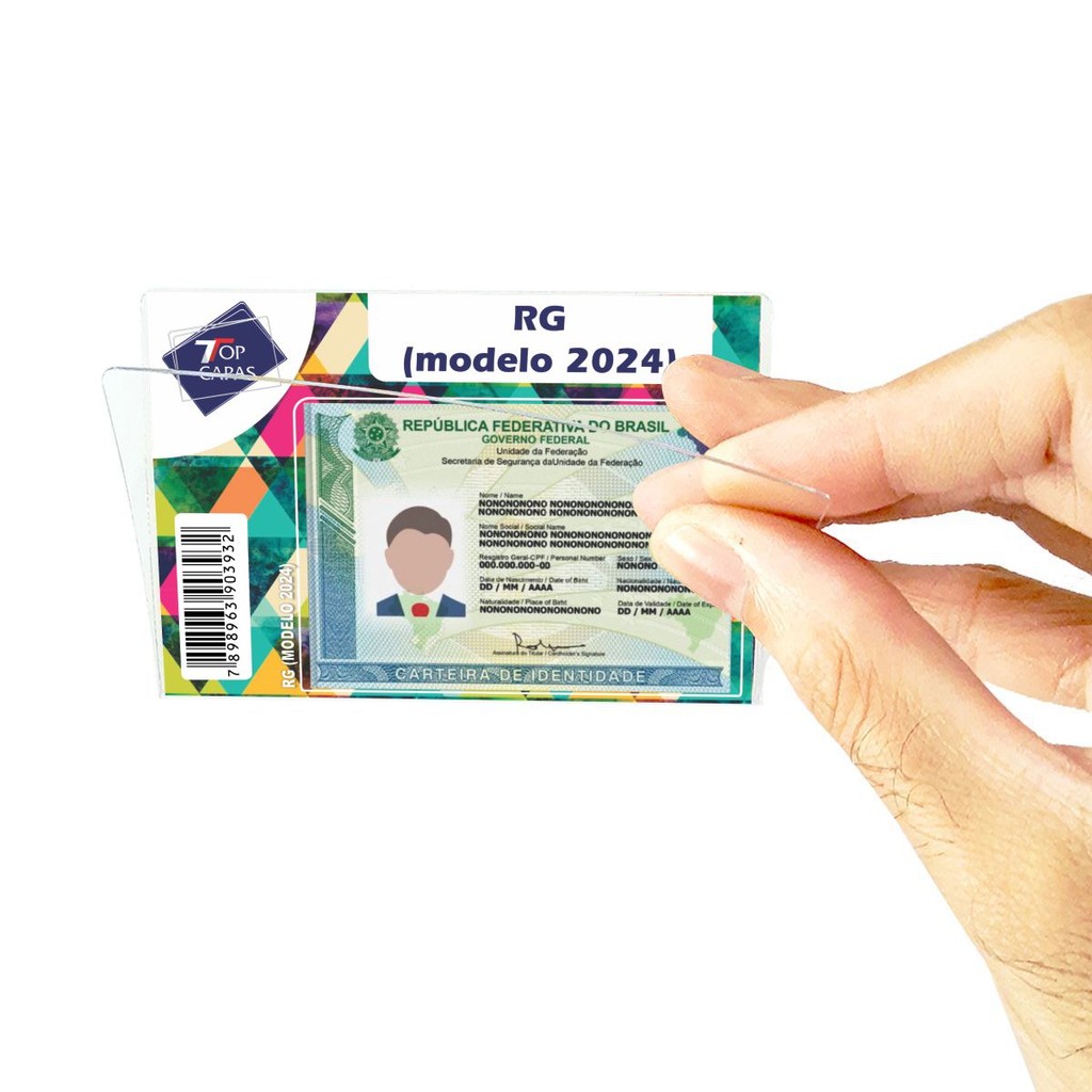 Capa Porta CIN / RG (MODELO NOVO 2024) - KIT C/ 40 und. | Shopee Brasil