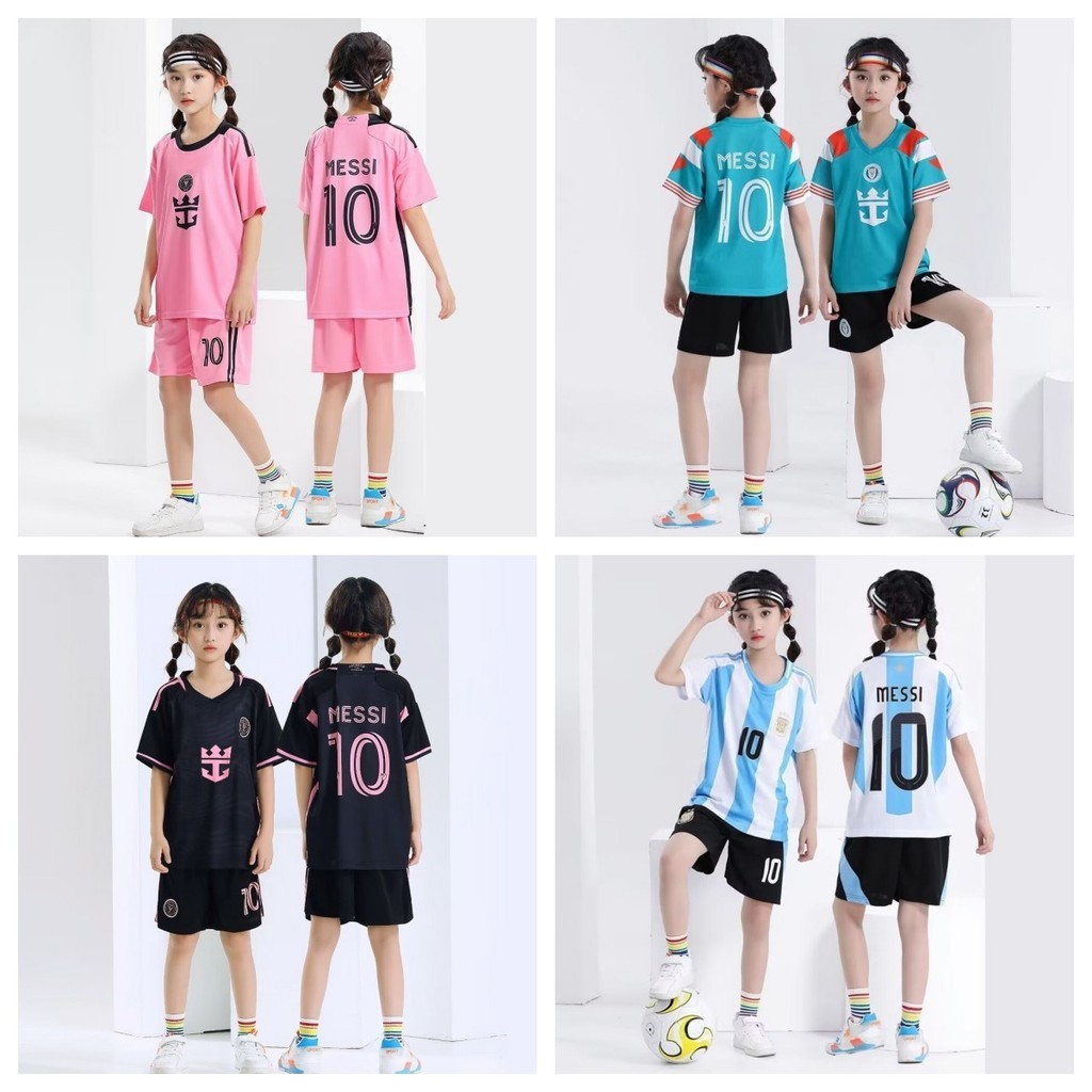 24-25 Temporada Messi Jersey Set Kids Football Uniforme | Shopee Brasil