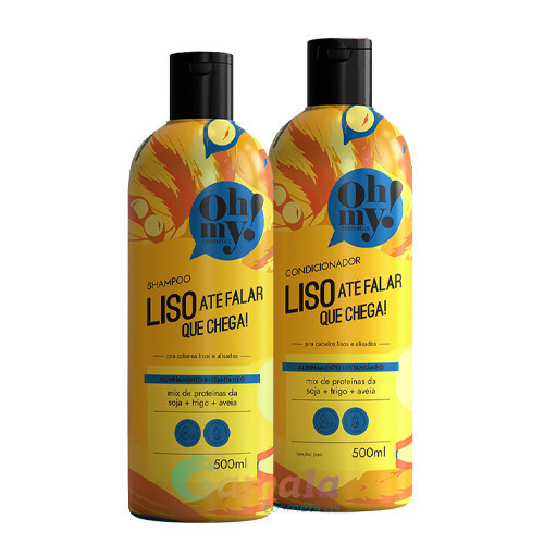 Kit Oh My Shampoo E Condicio. Liso Até Falar Que Chega 500ml | Shopee ...