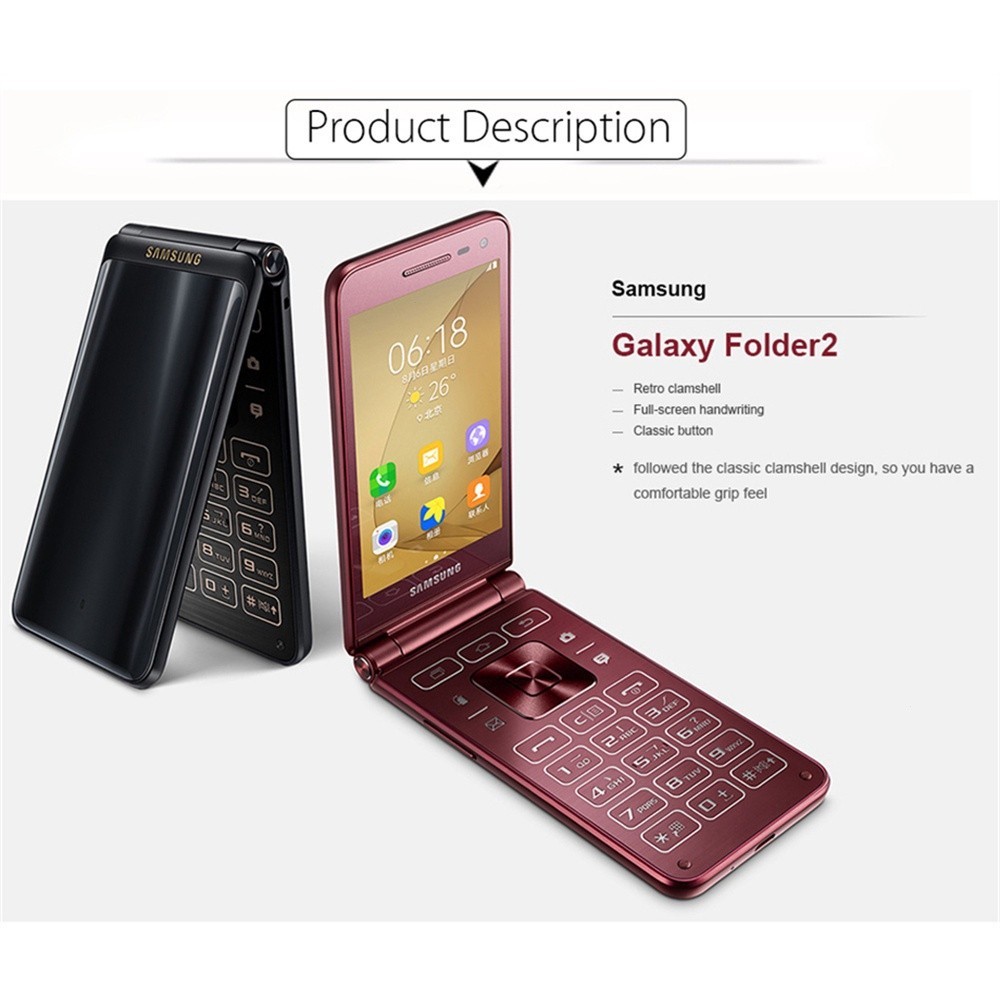 Samsung Galaxy Folder 2 G1650 G160N Quad Core 2GB RAM 16GB/32GB ROM 8MP ...