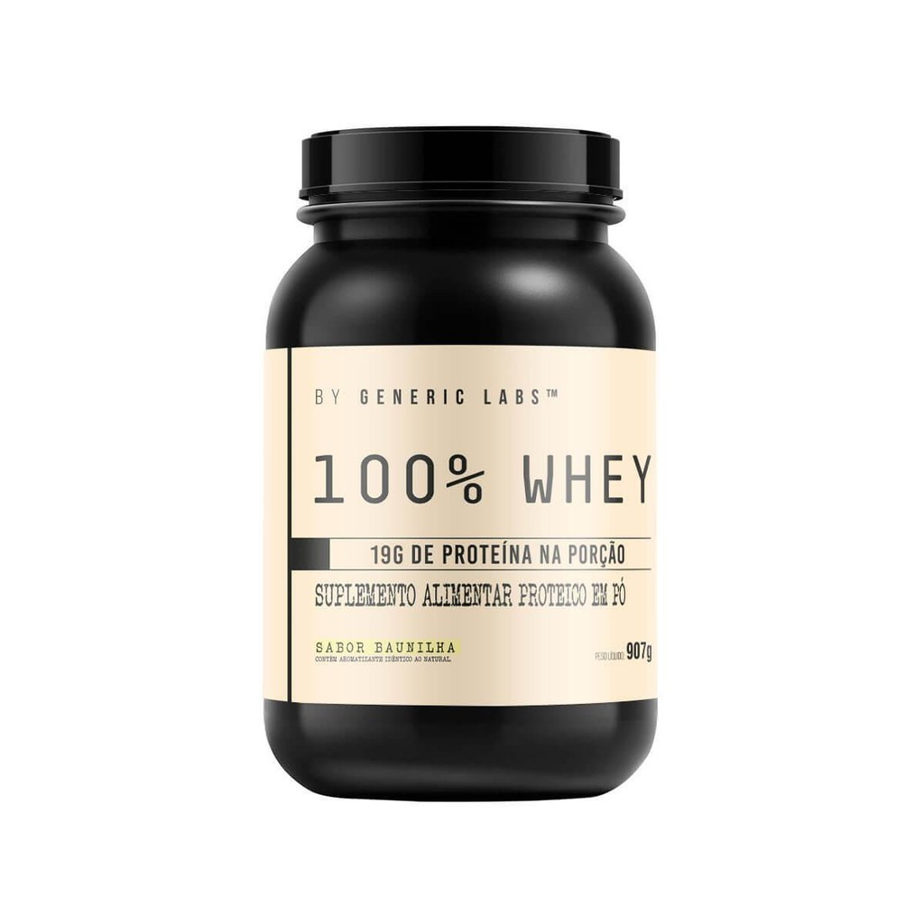 Whey Concentrado 100% Pure (907g) - Generic Labs | Shopee Brasil