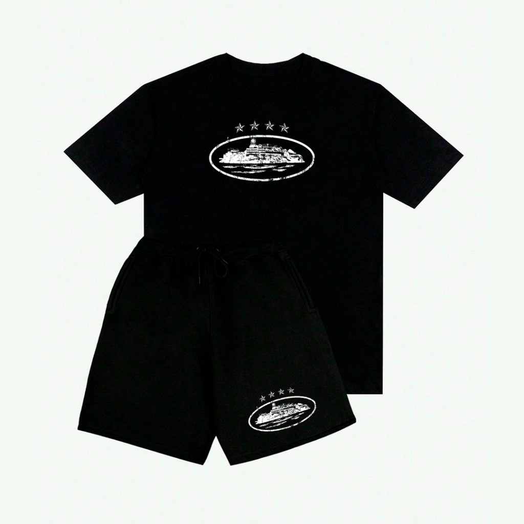 Kit Corteiz Streetwear Camiseta 100% Algodão 30.1 + Short de Tectel ...