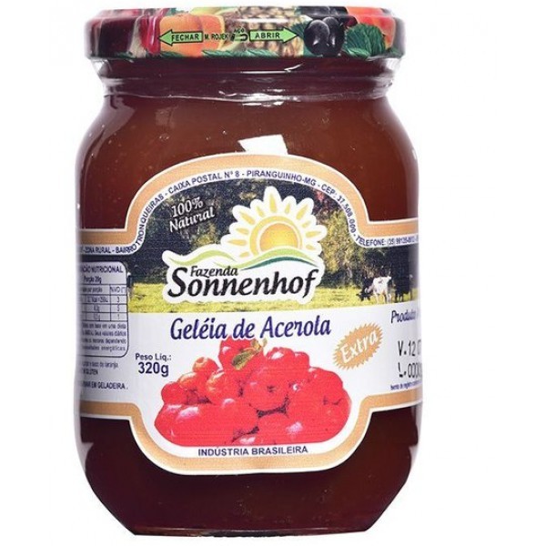 Geleia de Acerola 320g Extra - Fazenda Sonnenhof | Shopee Brasil