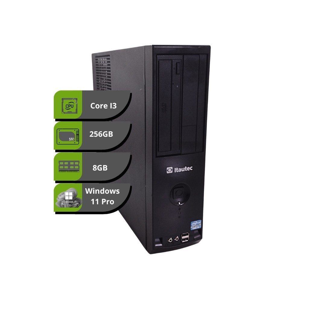 PC Itautec Intel Core i3 8gb Ddr3 SSD 256gb Windows 11 | Shopee Brasil