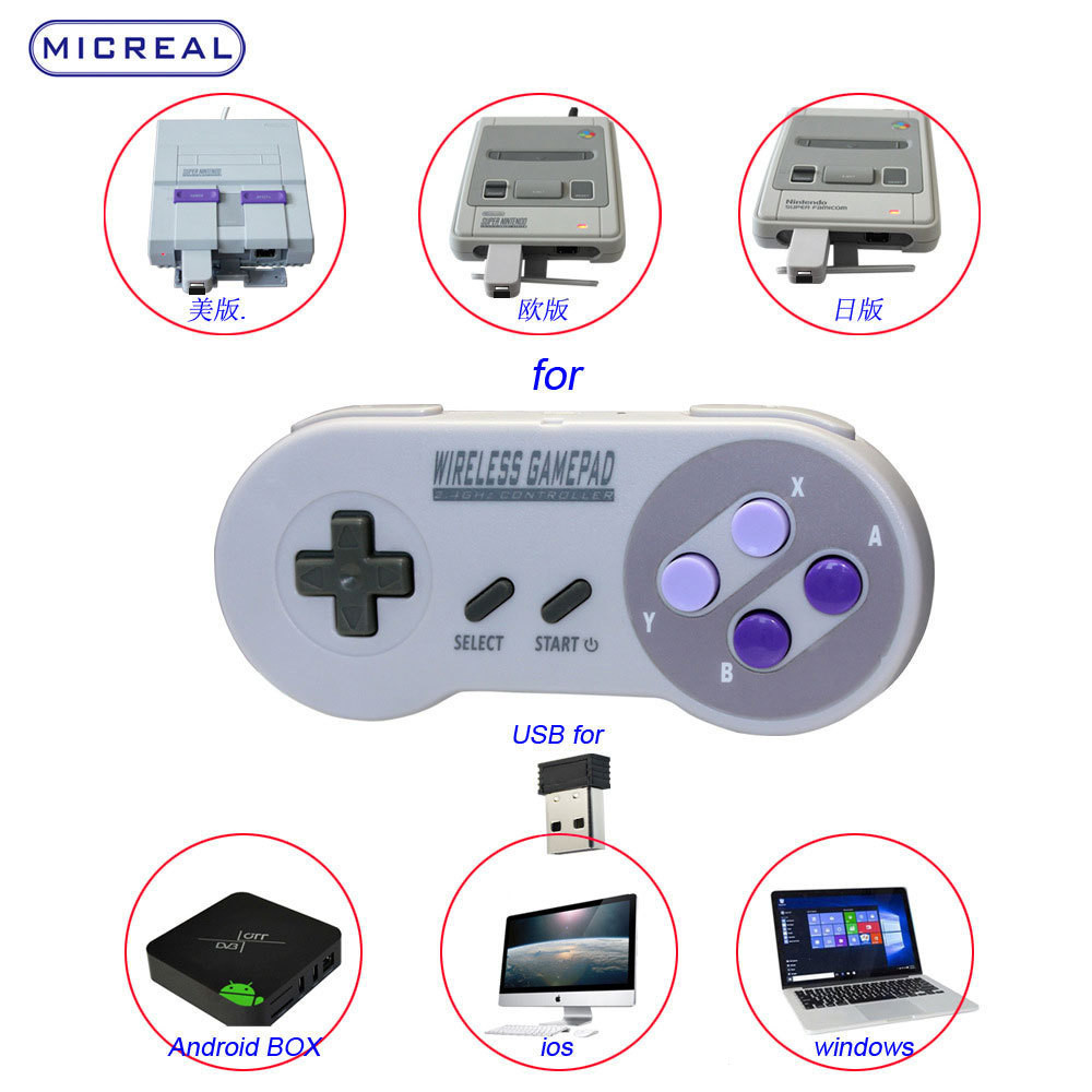 Nintendo snes clássico mini mini android Bluetooth sem fio usb gamepad ...