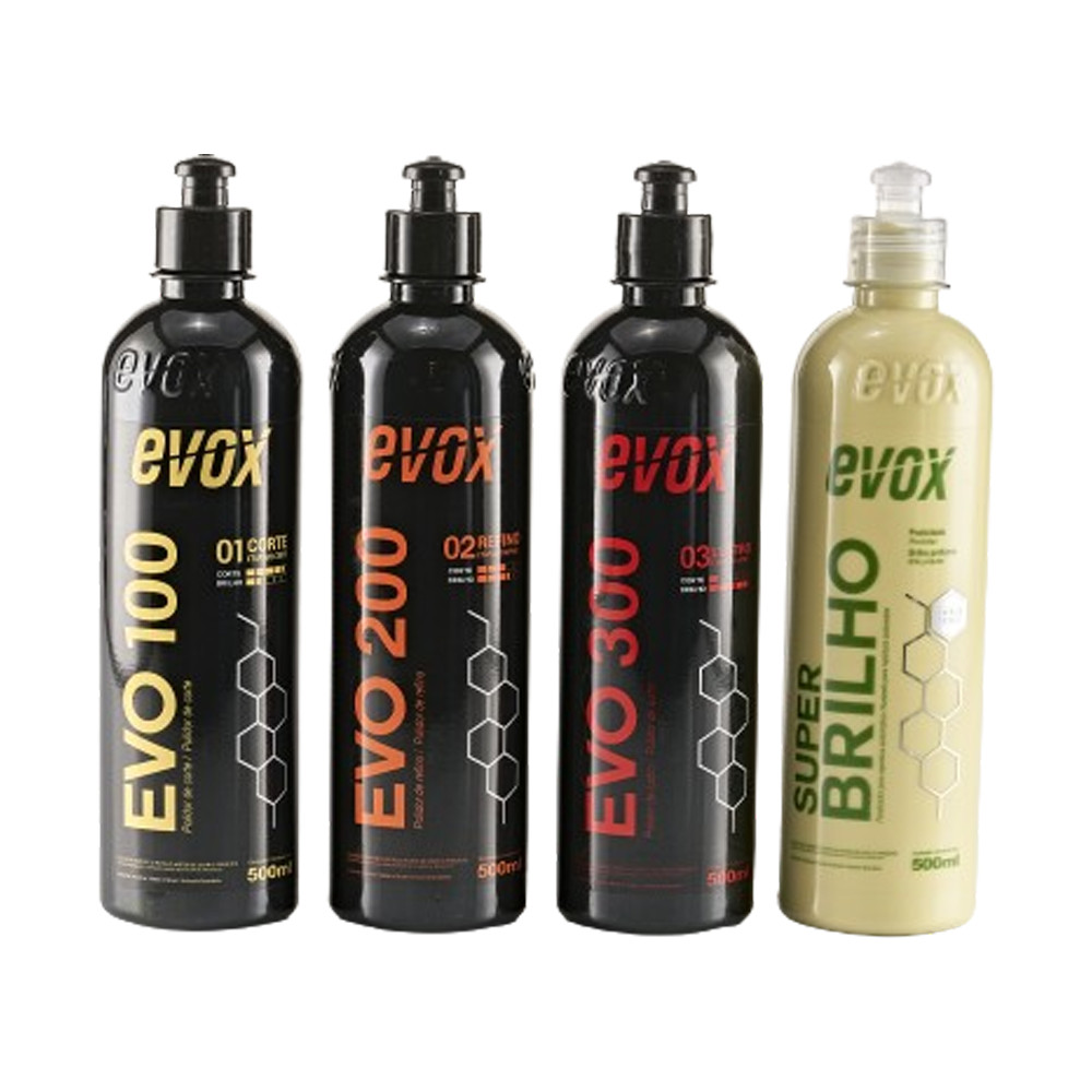 Kit Proteção Evox Evo100 + Evo200 + Evo300 + Super Brilho 500ml ...