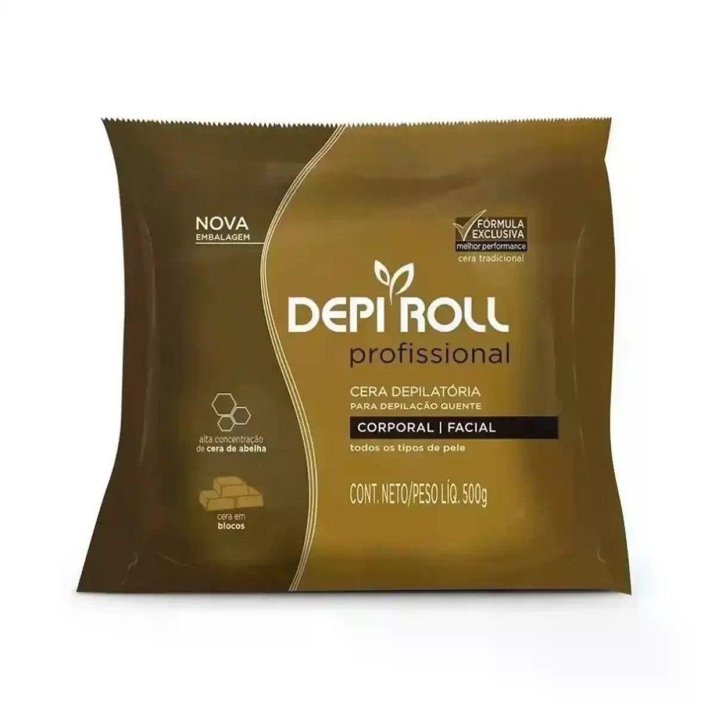 Cera Quente em Blocos Tradicional Depi Roll 500g | Shopee Brasil