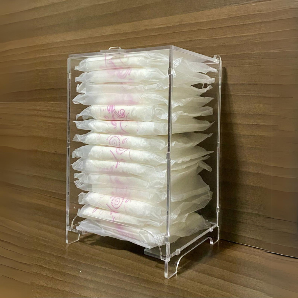 Porta Organizador Absorvente Caixa Urna Banheiro Suporte Acrilico ...