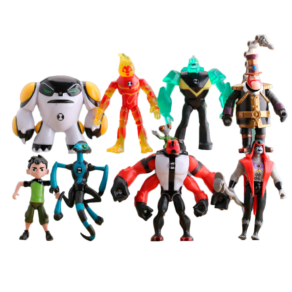 Bonecos Desenho Ben 10 Kit 9 Conjunto Action Figure 12cm | Shopee Brasil
