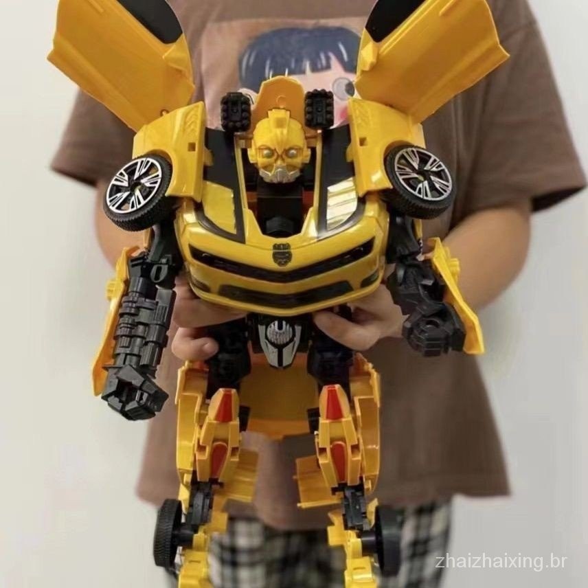 Transformers Big Toy Optimus Prime Car Bumblebee tem um modelo de robô ...