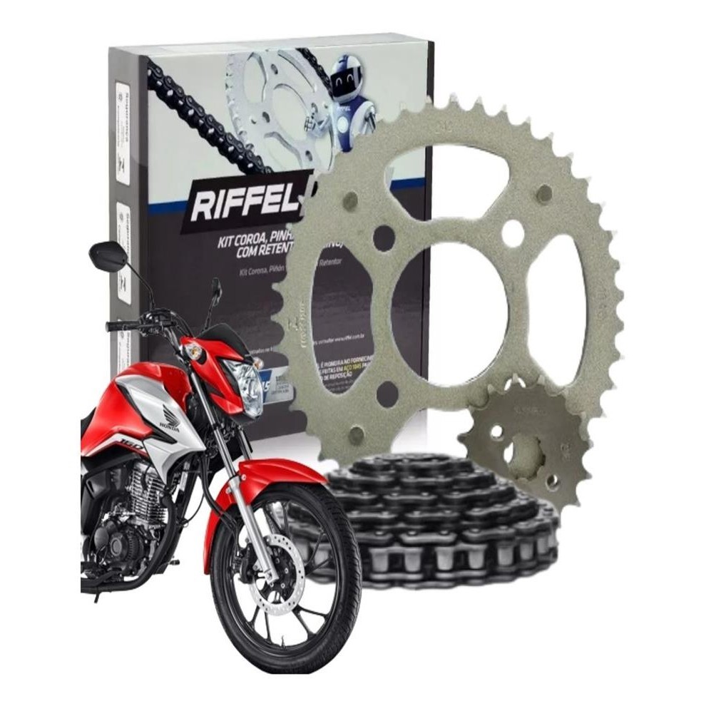Kit Relacao Transmissao Tracao Honda Cg Titan Fan 160 2015 2016 A 2024 ...