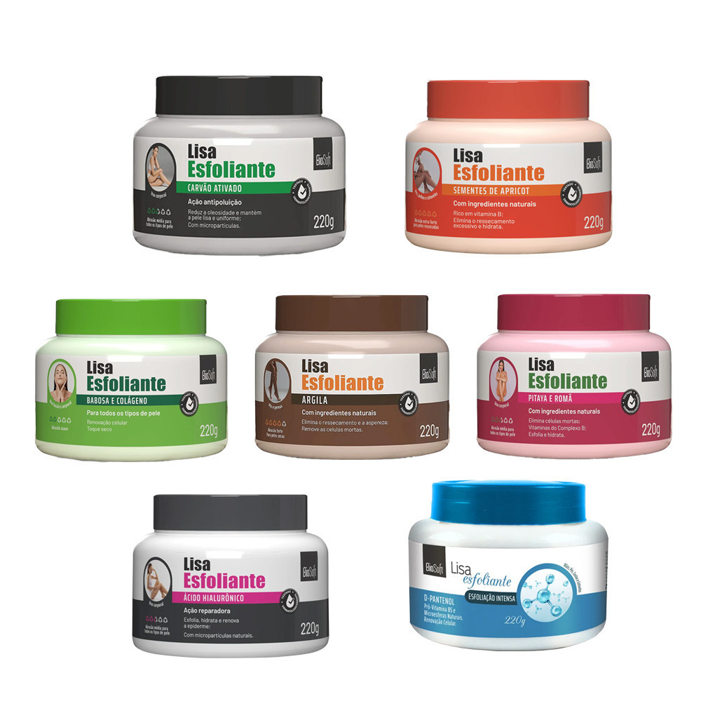 Lisa Esfoliante pote 220g BioSoft - Melhora o Preço