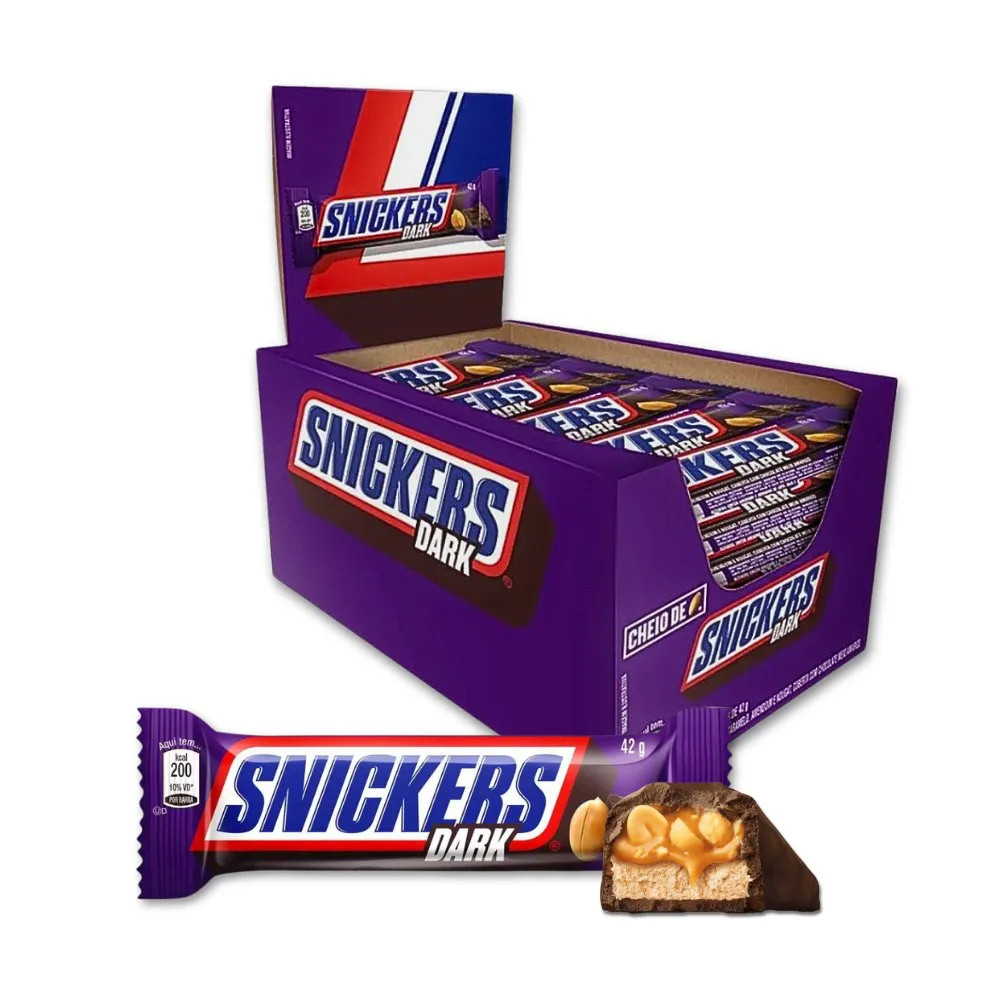 Pack Com 20x Chocolate Snickers Dark de 42g | Shopee Brasil
