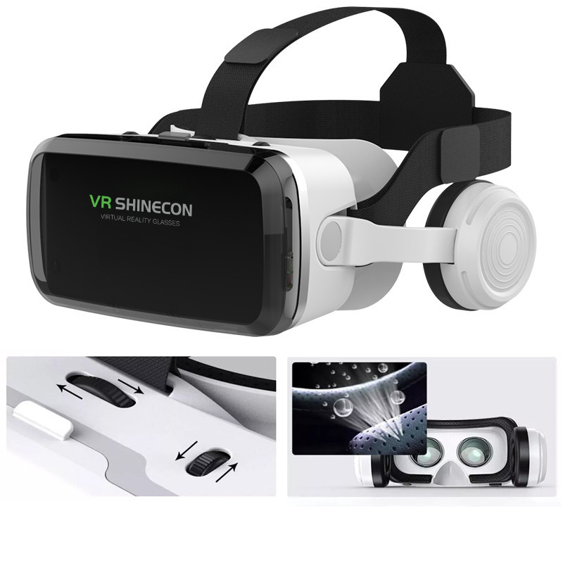 VR BOX Oculos Vr de Realidade Virtual 3D Virtual Bluetooth V5 .0 ...