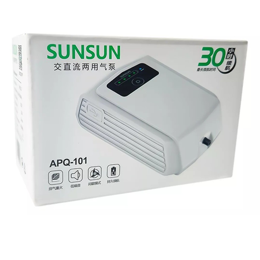 Compressor De Ar Apq-101 Sunsun 1x 2 L/min Com Bateria | Shopee Brasil