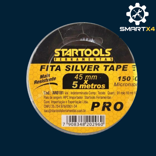 Fita Silver Tape Multiuso 44mm X 5m Startools | Shopee Brasil
