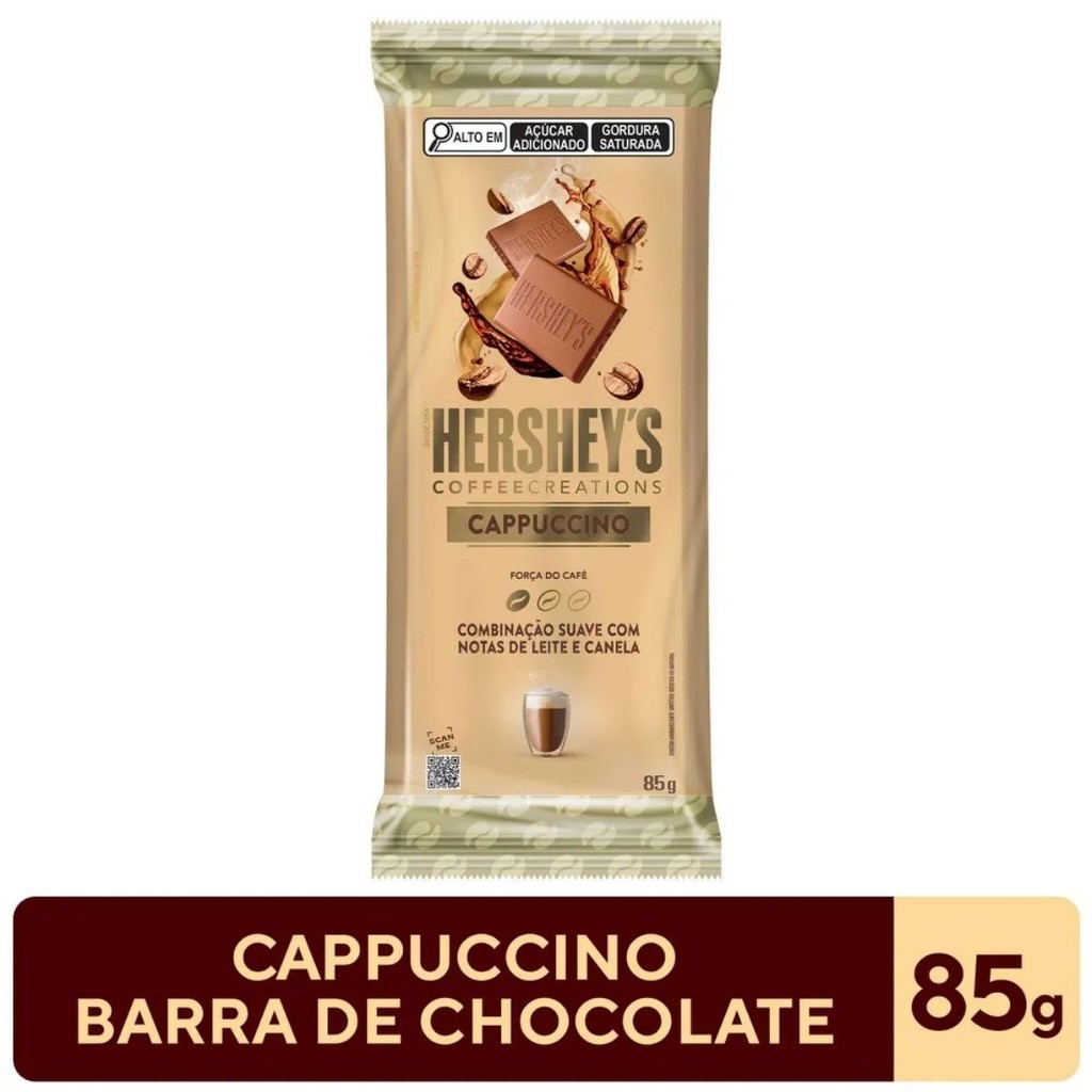 Barra Chocolate Hershey's Coffee Creations Sabor Café Cappuccino 85g | Shopee Brasil