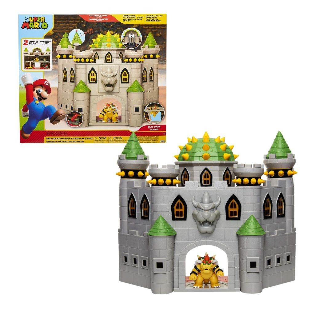Castelo Bowser Super Mario Deluxe Castle Playset Candide | Shopee Brasil