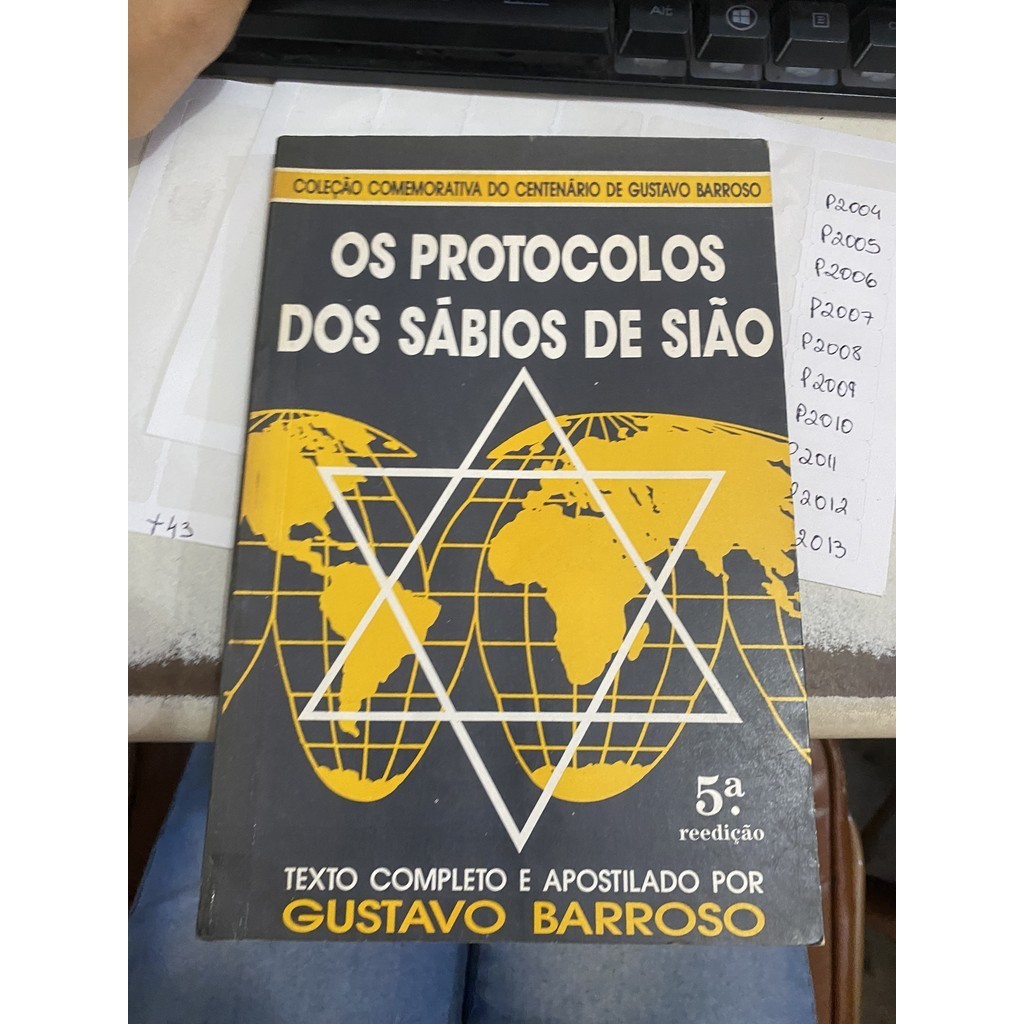 Os protocolos dos sábios de sião de Gustavo Barroso | Shopee Brasil