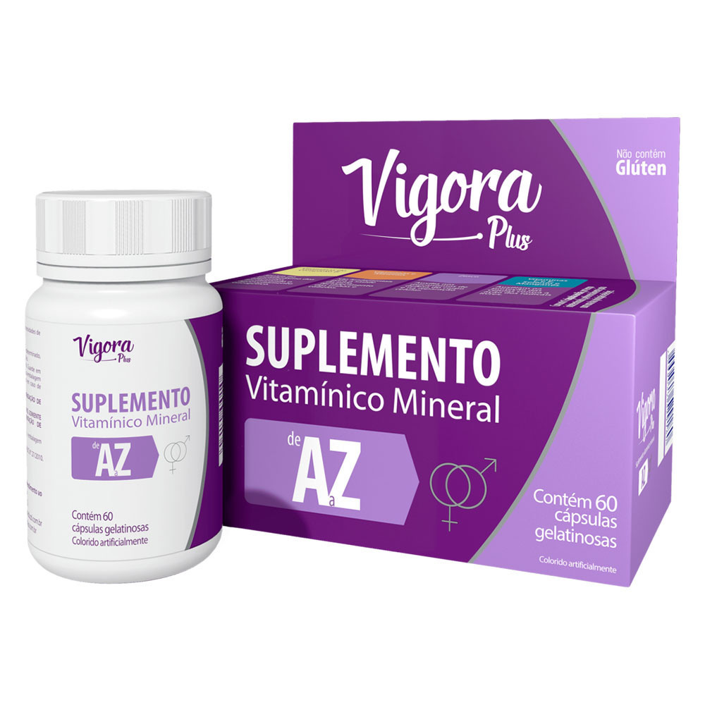 Kit Com 2 Suplemento Vigora Plus de A-Z 60 Cápsulas - Prati | Shopee Brasil