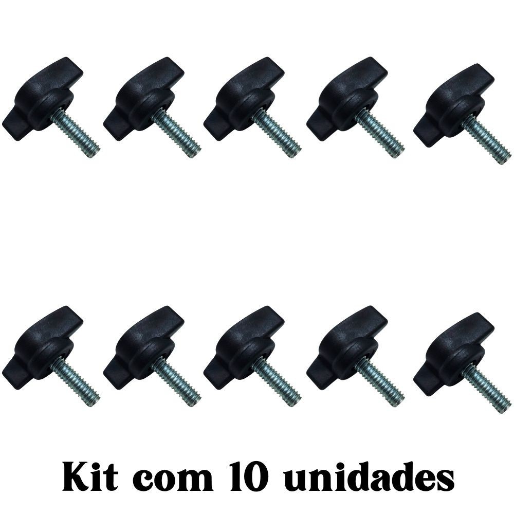 Manipulo Pequeno de 2 Hastes Macho Parafuso 1/4 x 3/4 – Kit com 10 ...