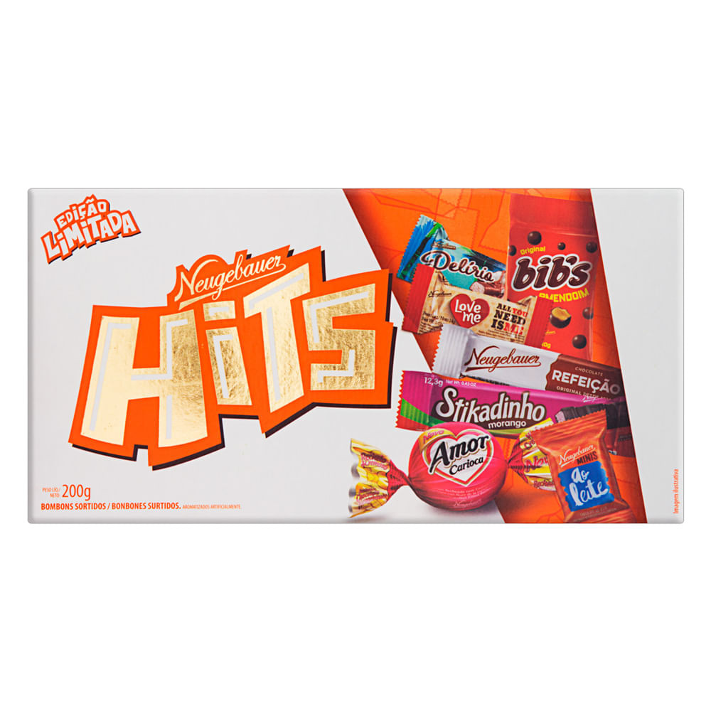 Bombons Neugebauer Hits Sortidos Caixa 200g Edição Limitada | Shopee Brasil