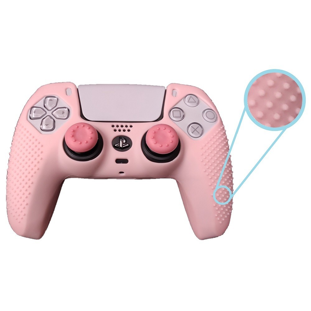 CAPA CONTROLE DUALSENSE PS5 ROSA PASTEL ANTIDERRAPANTE | Shopee Brasil