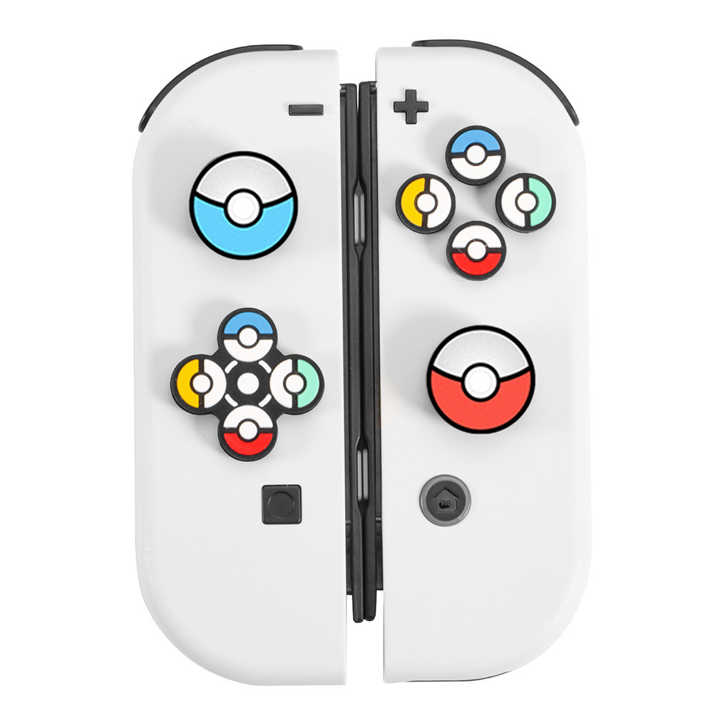 Pokemon Poke Ball Cartoon Silicone Stick Grip Caps Set Para Nintendo ...