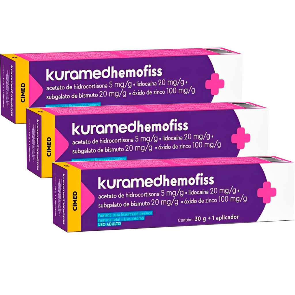 Kuramed Hemofiss Pomada Para Hemorroidas e fissuras 30g Com 1 aplicador ...