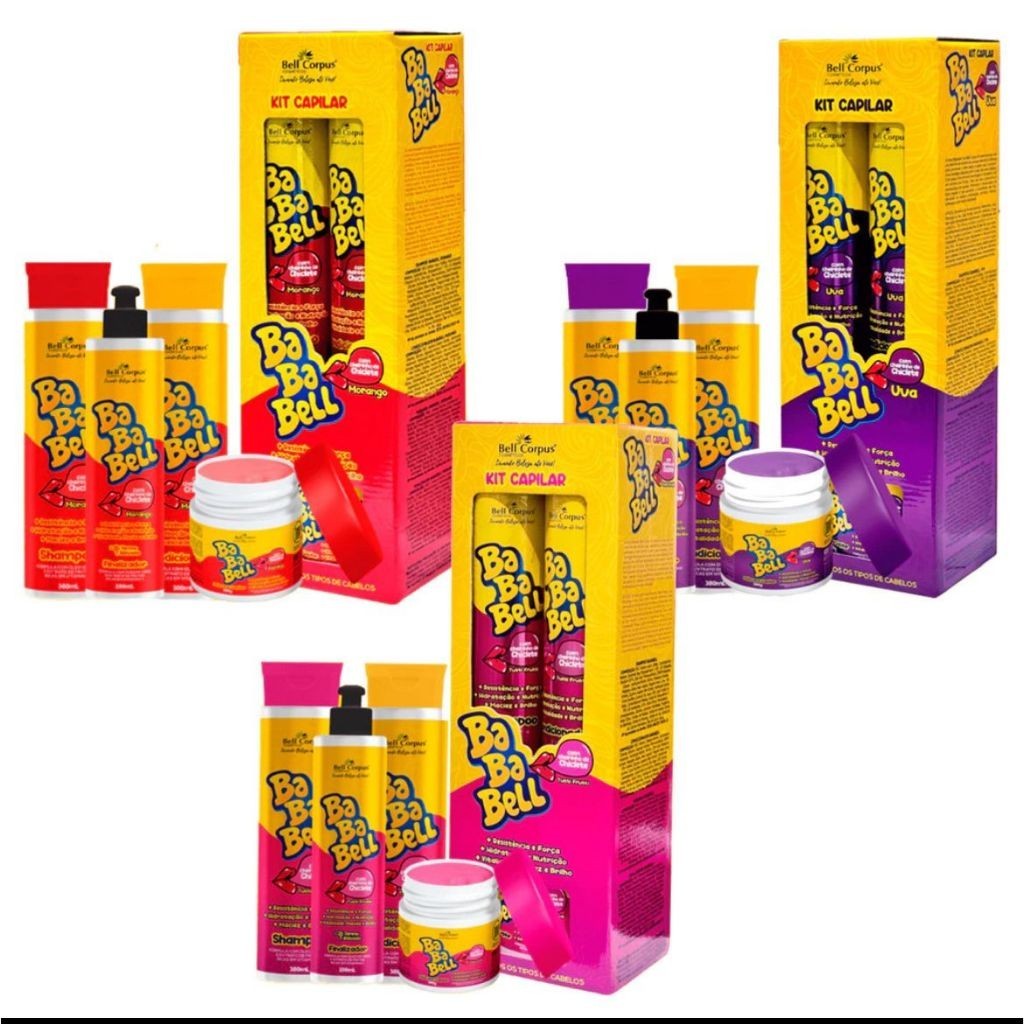 Kit Capilar Shampoo BabaBell Babbaloo Bell Corpus (Cheirinho de ...