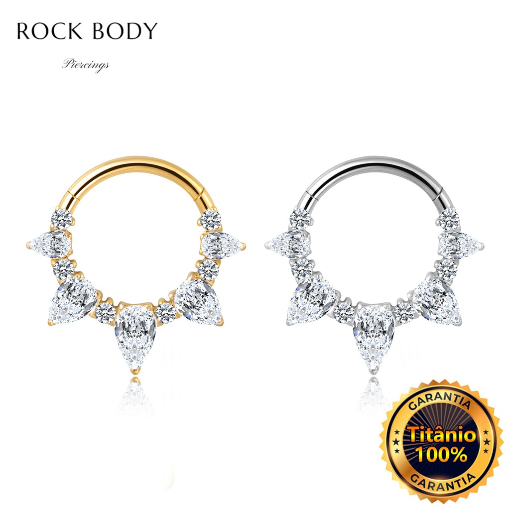 Piercing Argola Titânio Helix Septril Conch Rook Nariz Segmento ...