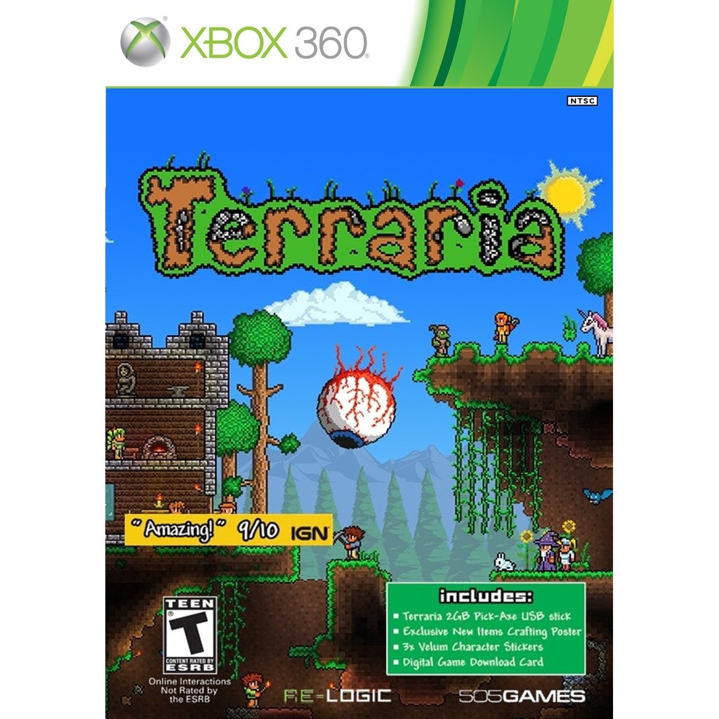 terraria xbox 360 - midia física | Shopee Brasil