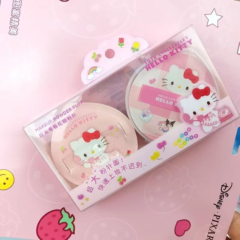 MINISO Hello Kitty Face Makeup Puff Puff50o Aniversário Almofada Grande ...