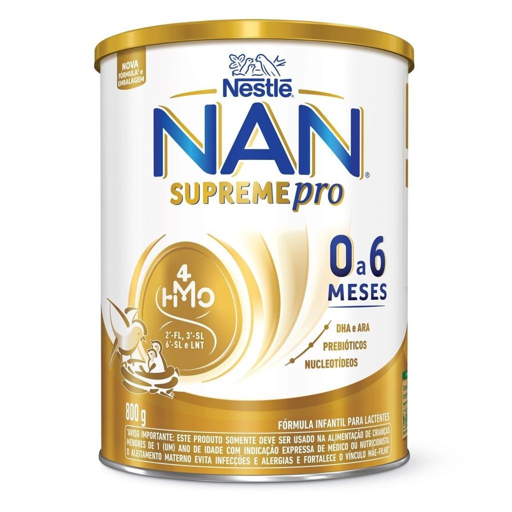 Fórmula Infantil NAN Supreme Pro HMO de 0 a 6 Meses 800g | Shopee Brasil