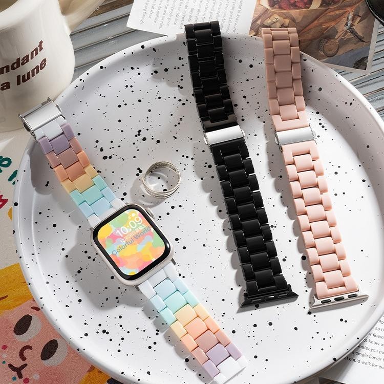 Nova Pulseira De Resina Colorida Candy Color Para Smartwatch Relógio ...