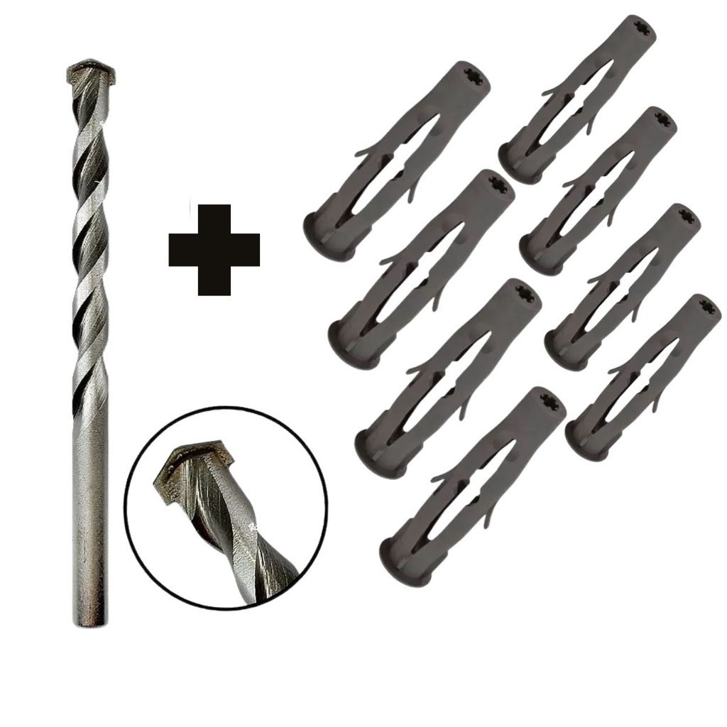 Kit Bucha de Parede Tijolo Furado + Broca Parede Alvenaria Concreto ...