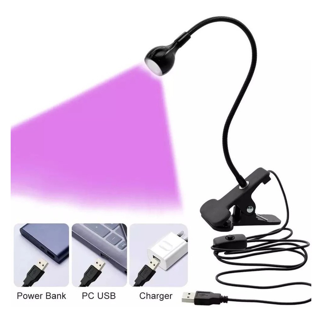Luminaria Led Uv Clip Lanterna Para Molde Unhas Tips De Gel | Shopee Brasil