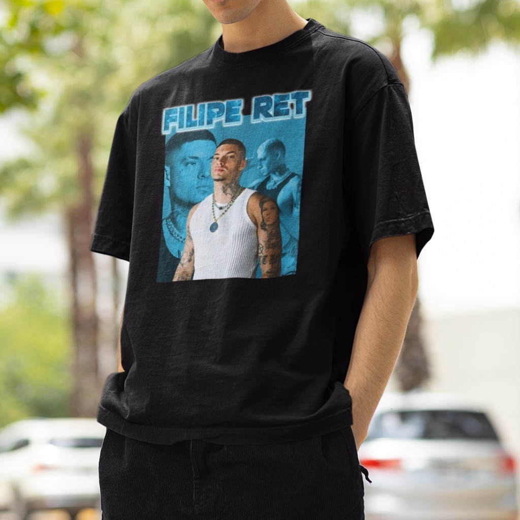 Camiseta Básica Cantor Trapper Filipe Ret Album Audaz Revel | Shopee Brasil