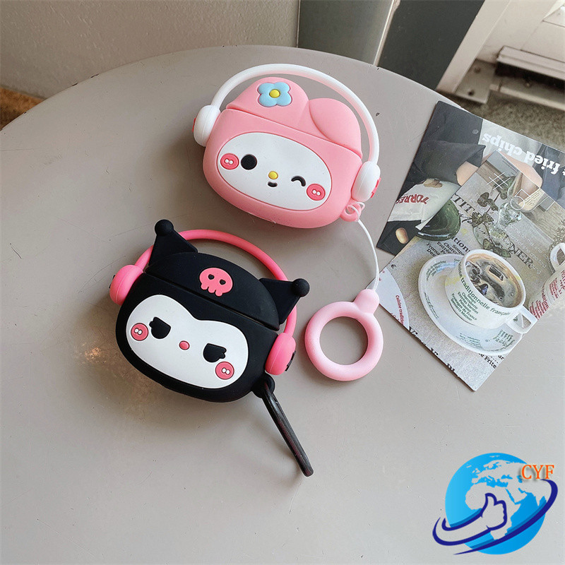 Kuromi Melody Design Capa De Silicone 3D Para Huawei FreeBuds SE2 Redmi ...