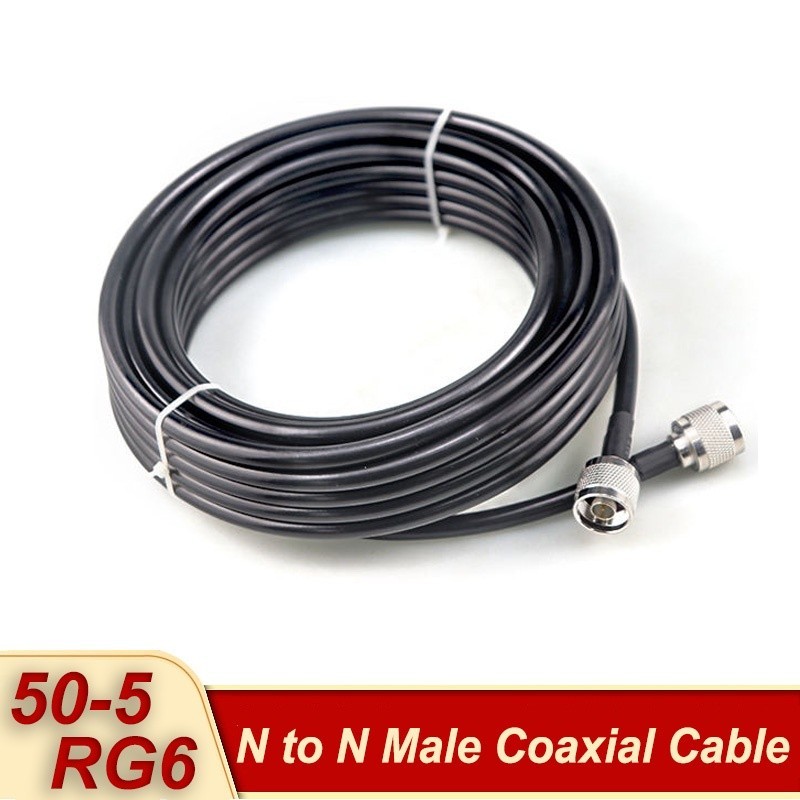 Cabo Coaxial 5M/10M/15M N PLUG Antena Repetidor De Sinal Macho A 50-5 RG6 | Shopee Brasil