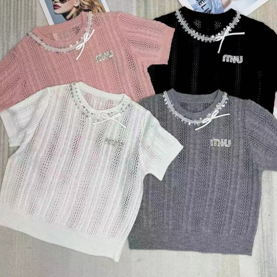 Mumu 2025 Novo Estilo Doce Top Camisa de Moda Combinável H1JH QWWD ...